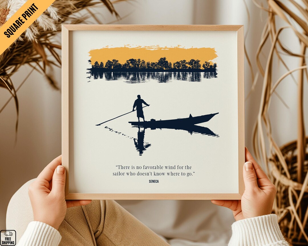 Stoic Seneca Quote Wall Art Decor, Stoicism Gift Idea for Home or ...