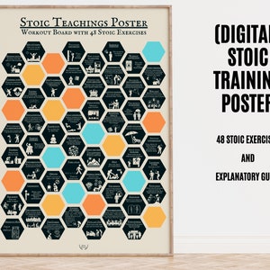 Stoicism Exercises Board, Stoic Training Poster, 48 Daily Stoic ...