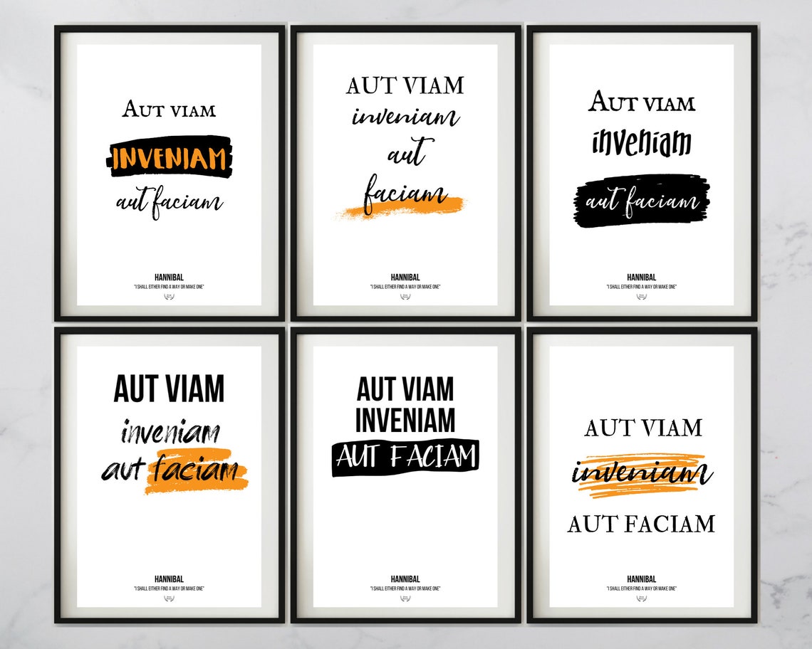 Latin Poster Roman Quote Decor Positive Latin Quote Office - Etsy