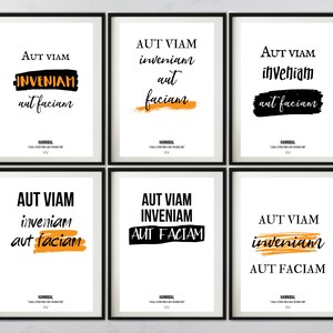 Latin Poster Roman Quote Decor, Positive Latin Quote Office Latin ...