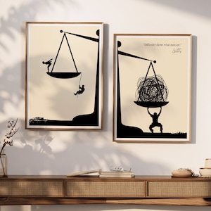 Stoic Wall Art Set of 2 Prints Epictetus Quote About Stoic Courage and ...