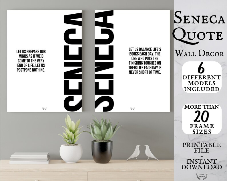 Seneca Quote Poster Seneca Home Decor Seneca Stoic Wall Print | Etsy