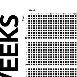 Printed Stoicism Calendar Life in Weeks Poster Memento Mori - Etsy