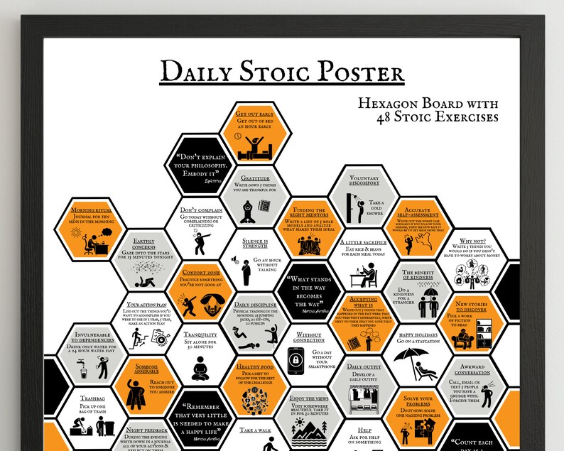 Daily Stoic Exercises Poster Printable Practical Stoic Tools - Etsy