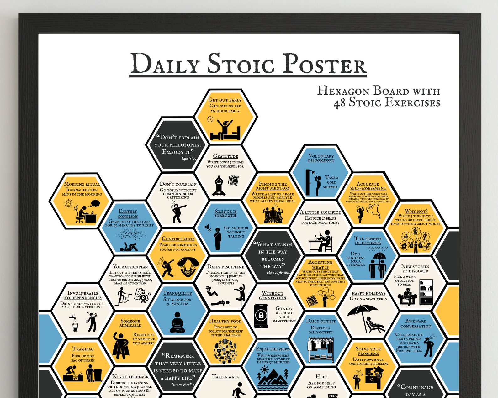 Practical Stoicism Daily Stoic Workout Poster Stoic - Etsy