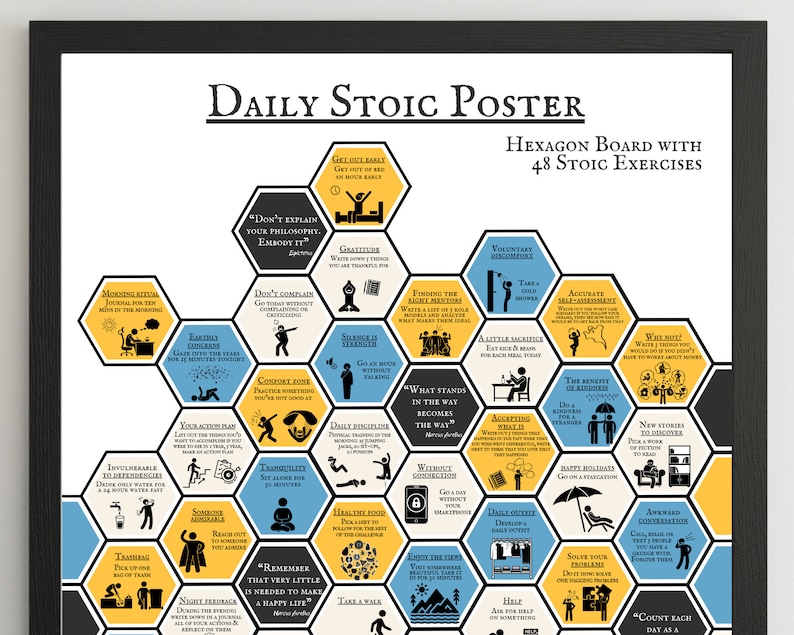 Practical Stoicism Daily Stoic Workout Poster Stoic - Etsy
