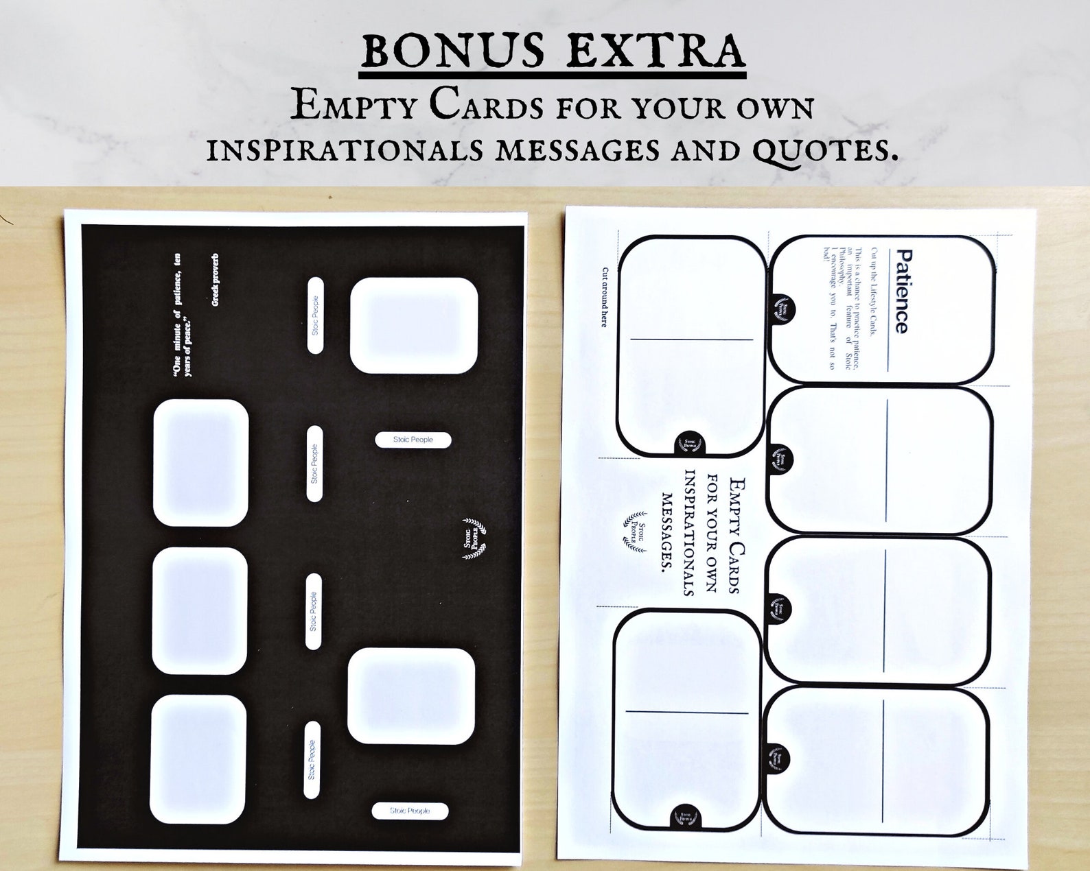 Self-knowledge Cards Stoicism Card Game 20 Personal Growth - Etsy