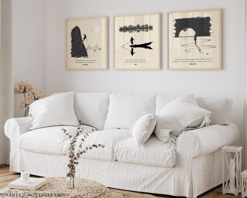 Stoicism Quote Art Print Set: Modern Philosophy Home Decor - Etsy