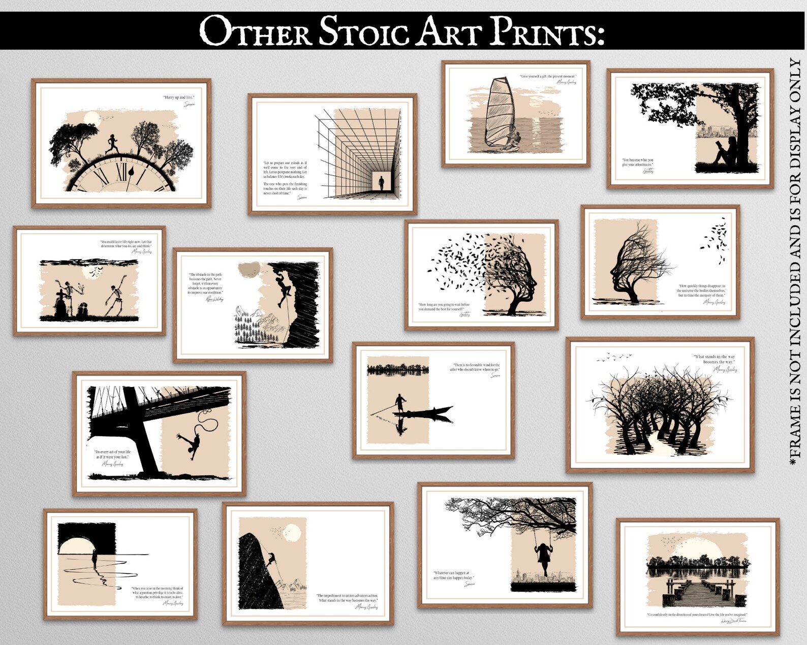 Stoicism Poster Marcus Aurelius Wall Art Stoic Quote About Death ...