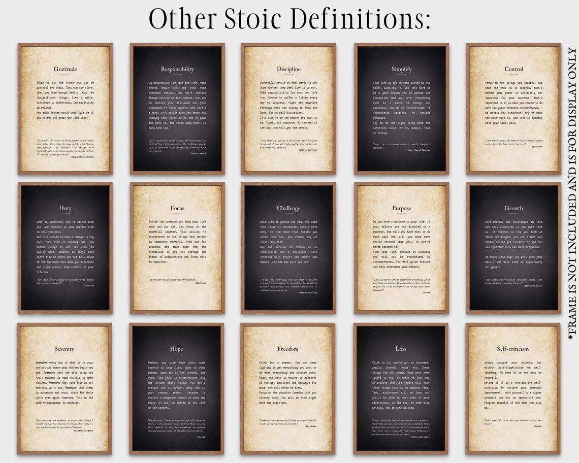 Stoic Discipline Quote Poster: Marcus Aurelius Print - Etsy