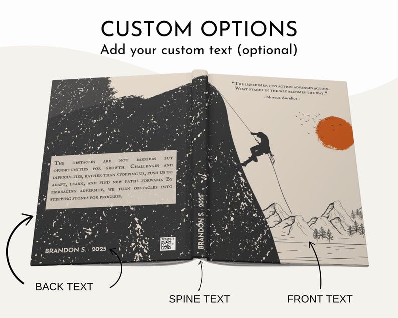 Stoic Journal: Marcus Aurelius Quote, Illustrated Philosophy Notebook ...