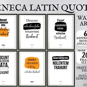 Latin Quote Wall Art printable Latin Print Seneca Quote Stoic | Etsy