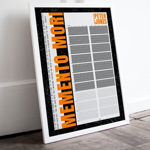 Physical Memento Mori Calendar 100 Years to Personalize My Life in ...