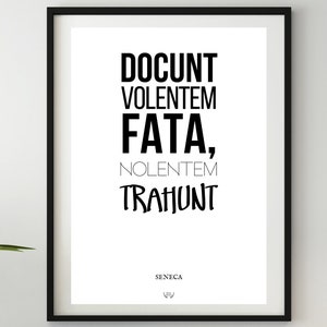 Latin Quote Wall Art Printable, Latin Print Seneca Quote Stoic Poster ...