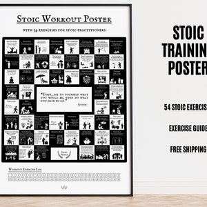 Stoicism Art Print With 54 Daily Stoic Exercises, Daily Stoic Activitie ...