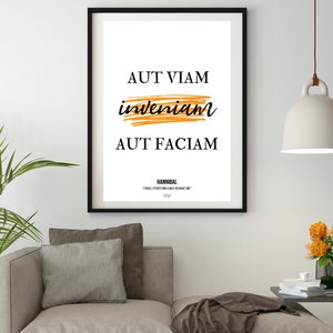 Latin Poster Roman Quote Decor, Positive Latin Quote Office Latin ...