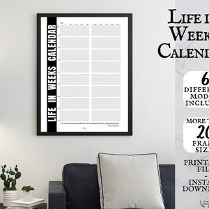 Life Calendar Weeks of My Life Momento Mori Print Life in - Etsy