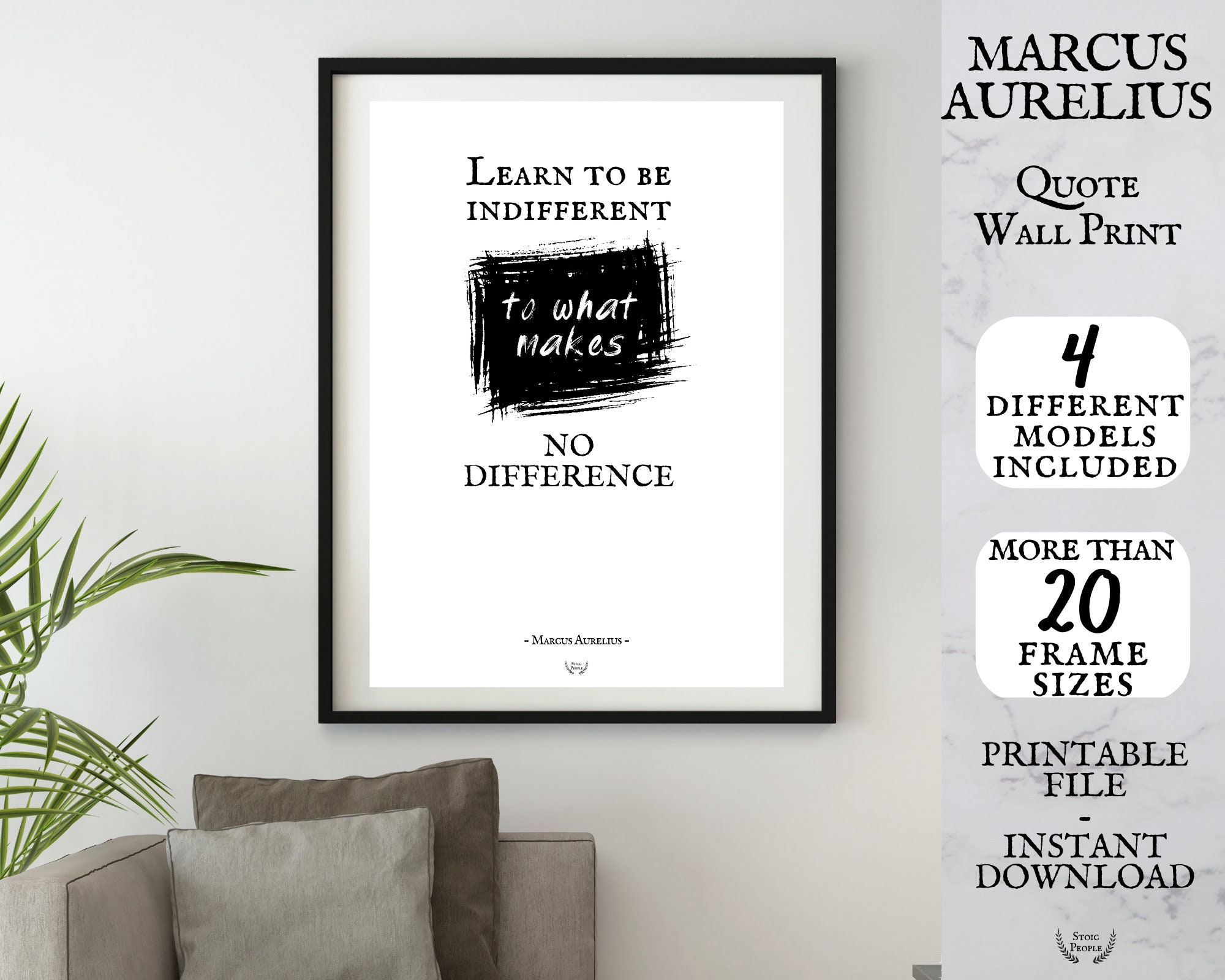 Marcus Aurelius Stoic Quotes Wall Art Stoic Phrase Marcus - Etsy