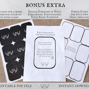 Stoic Exercise Cards, Training Card Deck for Stoics, Stoic Workout Card ...