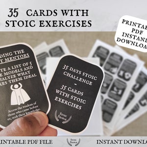 Stoic Exercise Cards, Training Card Deck for Stoics, Stoic Workout Card ...