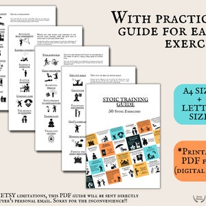 Stoic Exercise Poster: Stoicism Training Board With 50 Daily Stoic ...