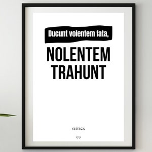 Latin Quote Wall Art Printable, Latin Print Seneca Quote Stoic Poster ...