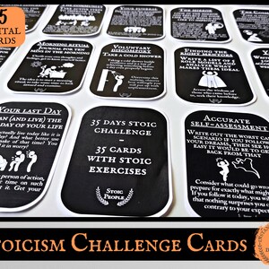 Stoic Exercise Cards, Training Card Deck for Stoics, Stoic Workout Card ...