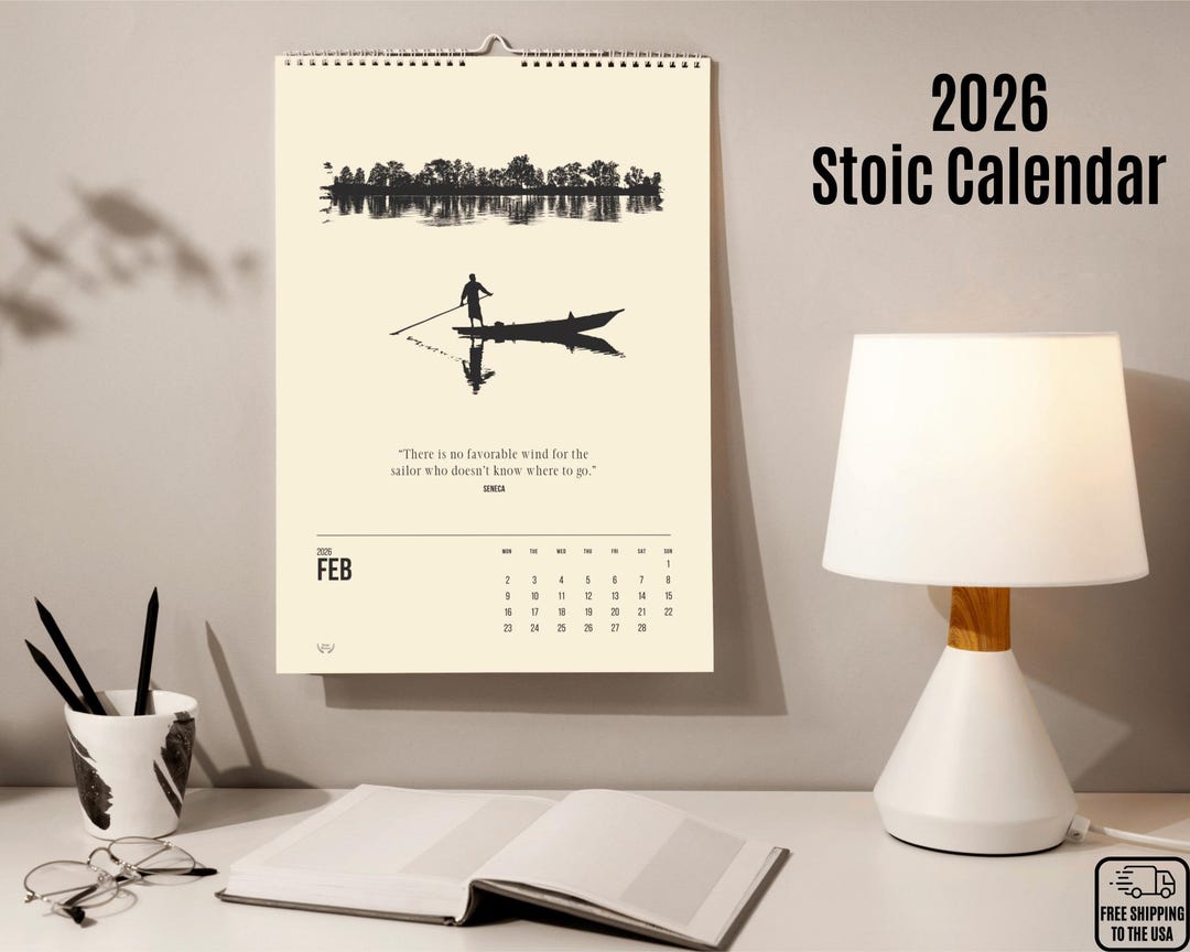 Stoicism Calendar 2026 Wall: Illustrated Calendars Gift With Stoic ...