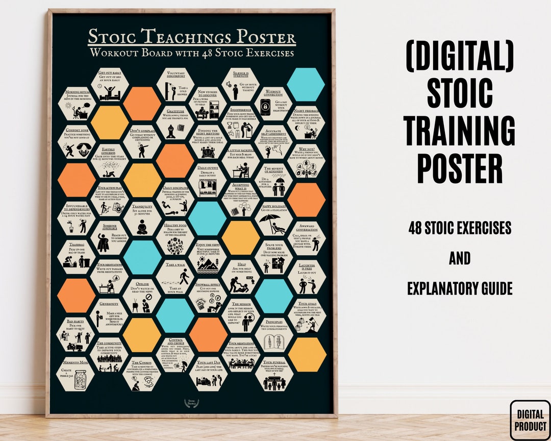 Stoic Training Poster: 48 Daily Exercises (digital Download) - Etsy