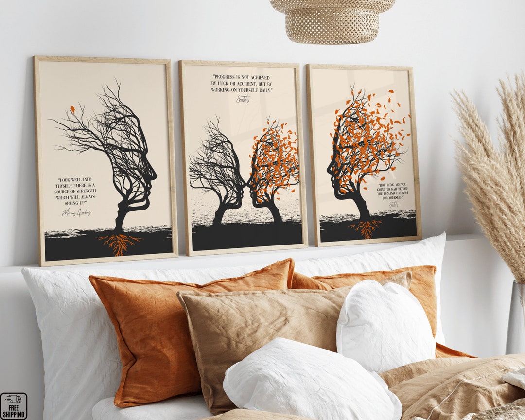 Stoicism Wall Art Set of 3 Stoic Quote Prints, Epictetus Marcus ...