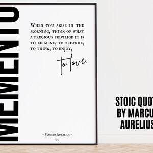 Memento Mori Life in Weeks Calendar Print With Marcus Aurelius Quote ...
