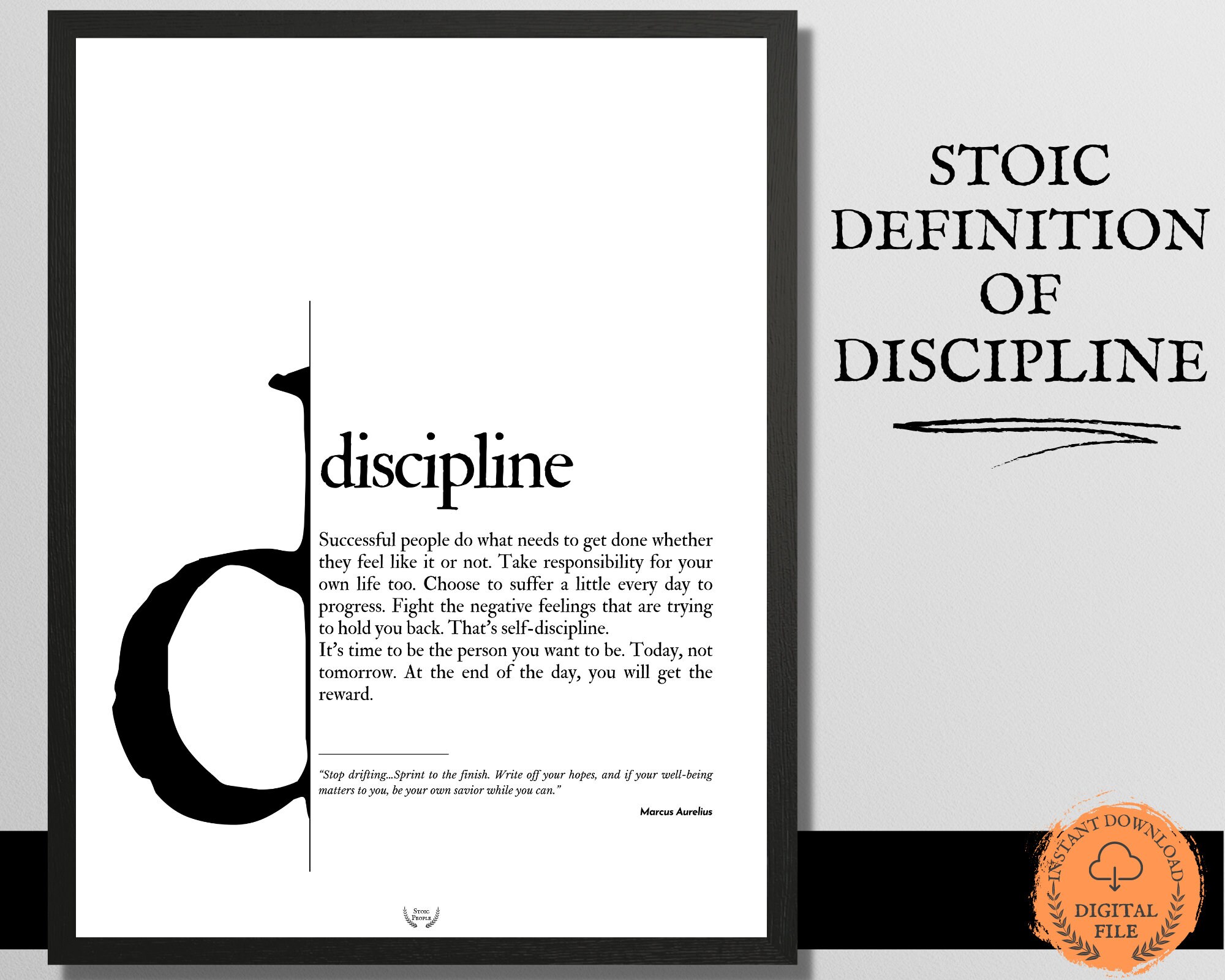 Self Discipline Quote Printable Positive Discipline Prints - Etsy