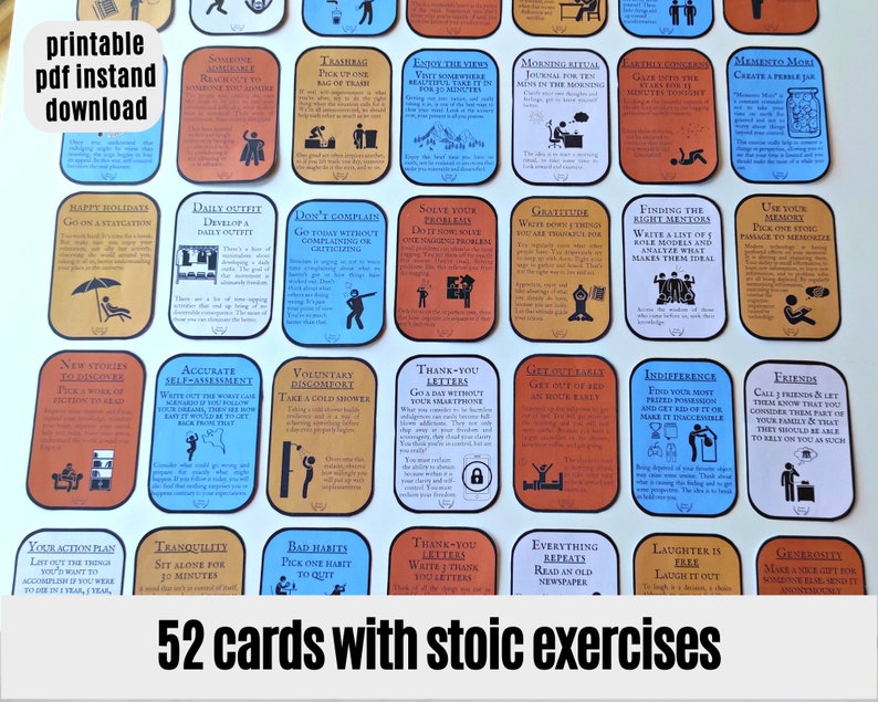 Digital Stoic Cards: 52 Daily Stoic Exercises & Stoicism Principles ...