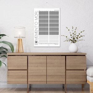 Customized Memento Mori My Life in Weeks Calendar Print With Magnetic ...