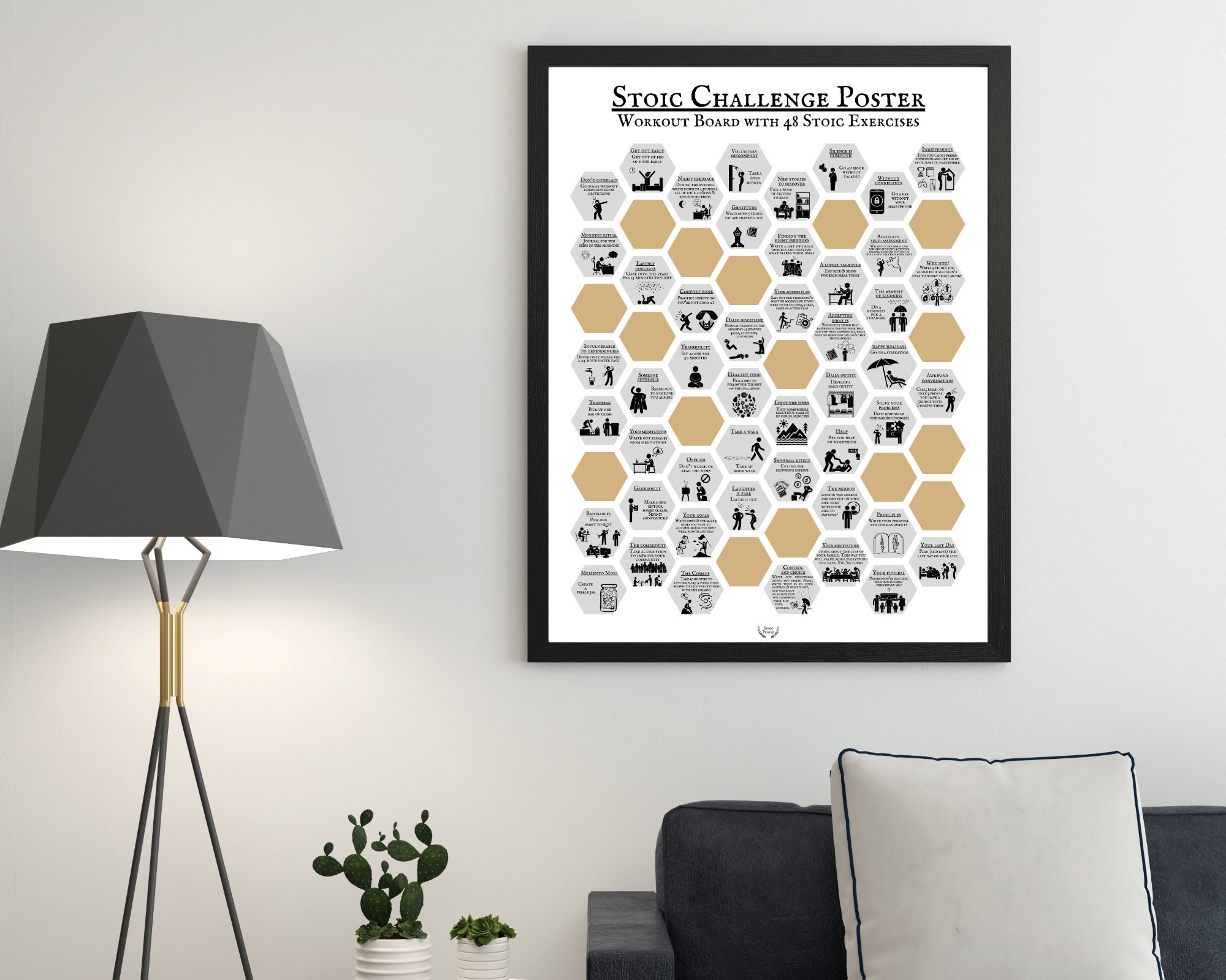 Stoicism Poster With Daily Stoic Exercises Stoicism Wall Art - Etsy