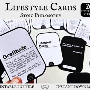 Self-knowledge Cards, Stoicism Card Game, 20 Personal Growth Cards ...