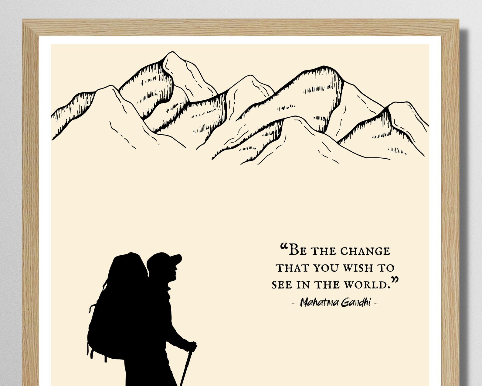 Mahatma Gandhi Quote Print Be the Change Activism Poster - Etsy