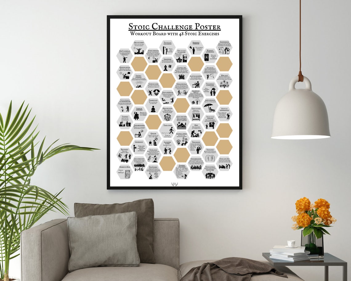 Stoicism Poster With Daily Stoic Exercises Stoicism Wall Art - Etsy