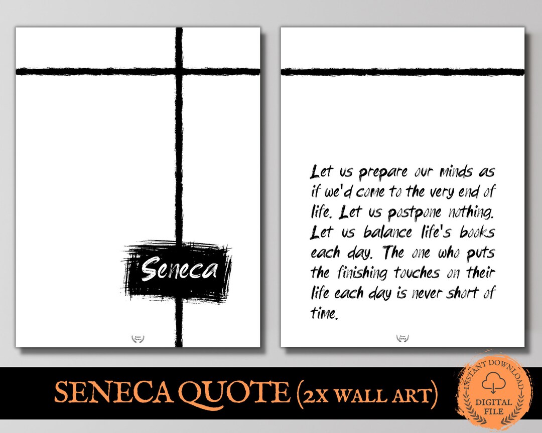 Stoicism Wall Art Seneca Quote Posters Printable, Stoicism Gift for ...