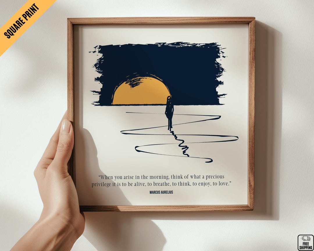 Marcus Aurelius Stoic Wall Art for Home Decor and Daily Stoic Quote ...