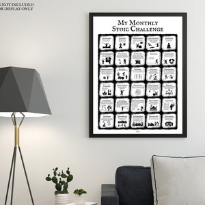 Stoicism Teachings Monthly Stoic Poster, Monthly Stoic Board Practical ...