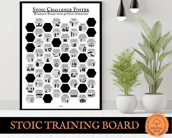 Stoic Training Print Stoicism Poster With 48 Daily Stoic - Etsy