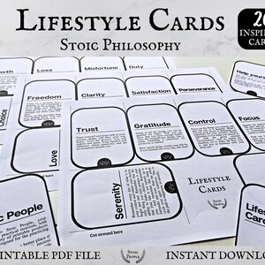Self-knowledge Cards Stoicism Card Game 20 Personal Growth - Etsy