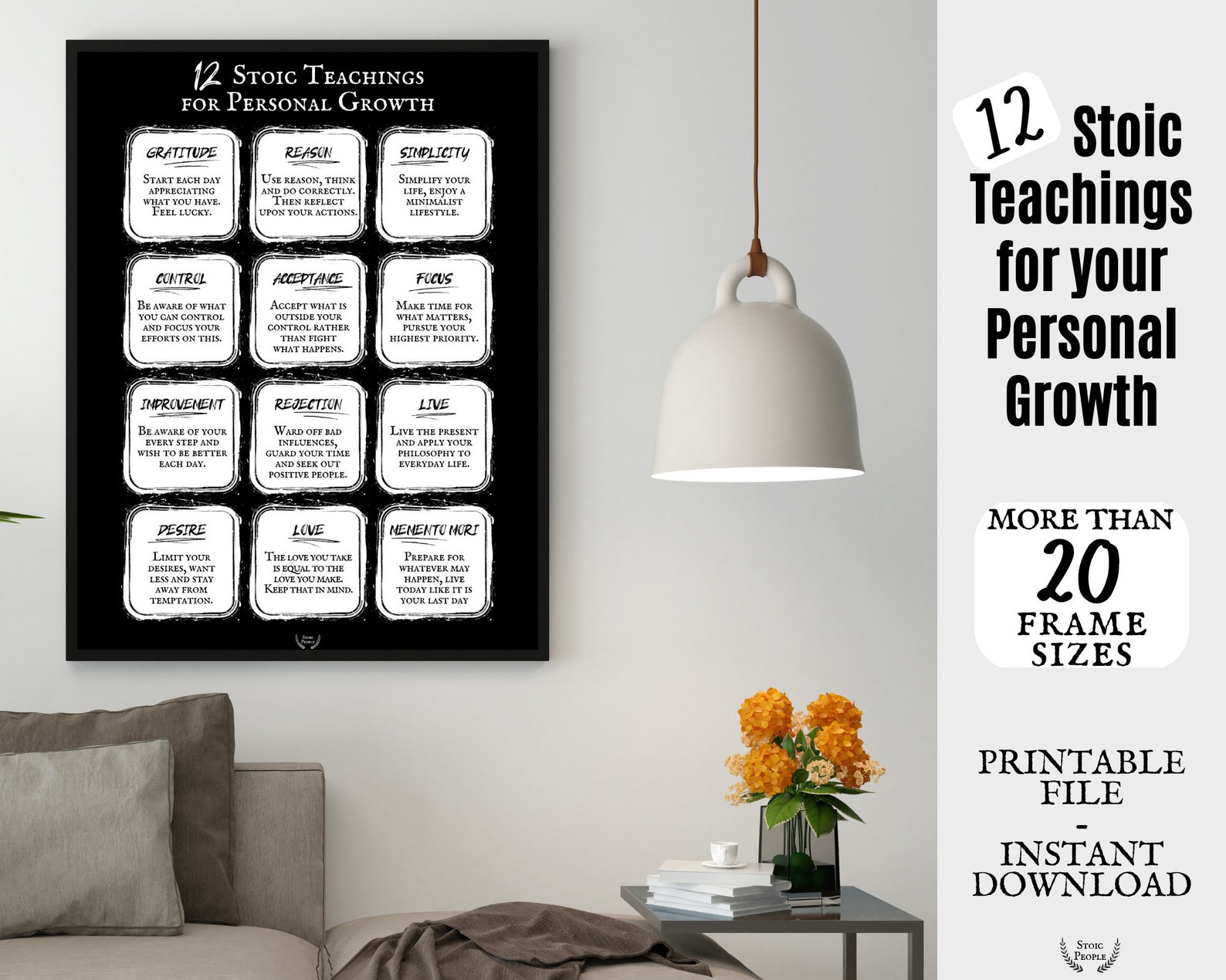 Stoic Teachings Poster: Modern Philosophy Print (digital Download) - Etsy