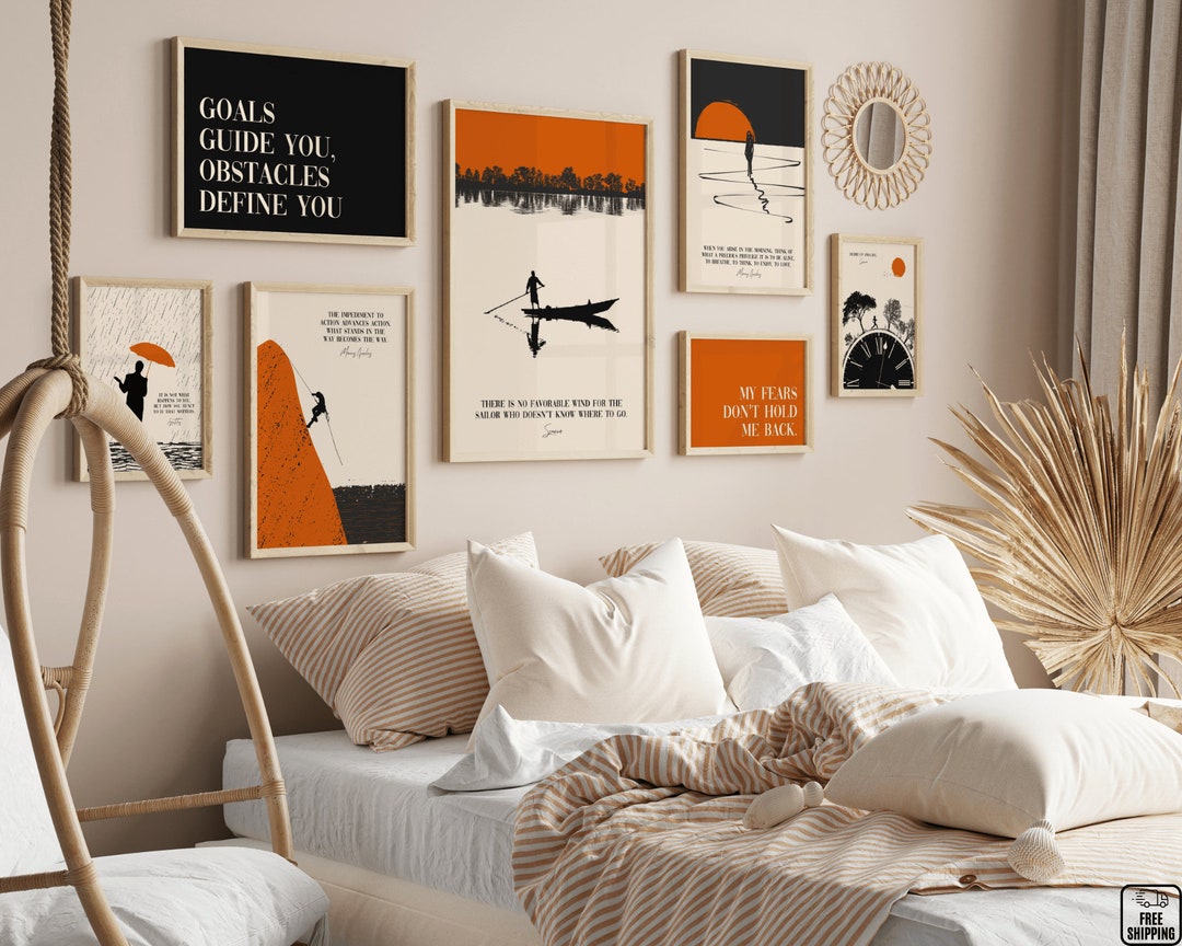 Stoic Philosophy Art Print Set: Marcus Aurelius Quotes, Gallery Wall ...