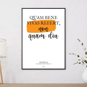 Poster Latin Quote Wall Decor Latin Phrase Wall Art Latin Quote Decor ...