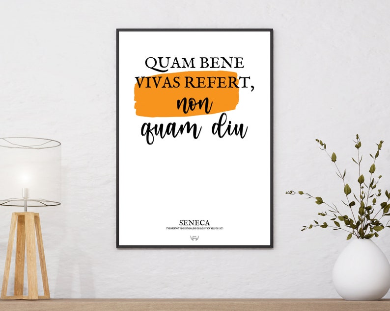 Poster Latin Quote Wall Decor Latin Phrase Wall Art Latin | Etsy