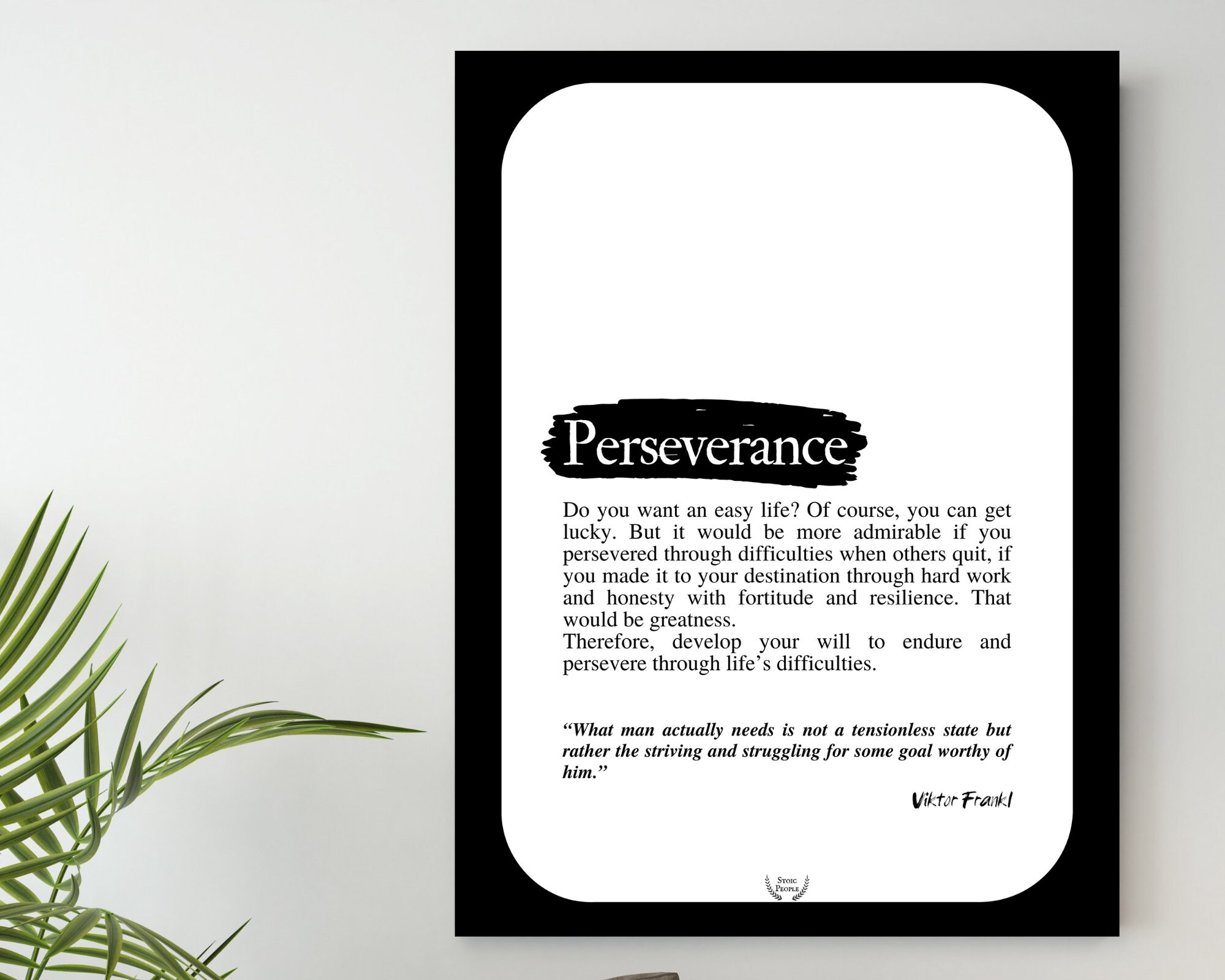 Perseverance Poster Determination Quote Wall Art Tenacity - Etsy