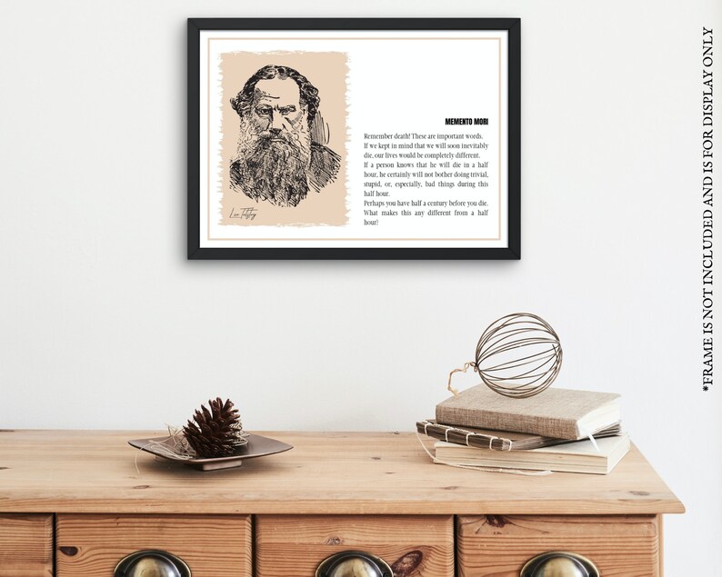 Leo Tolstoy Memento Mori Definition Art Print Meaning of - Etsy