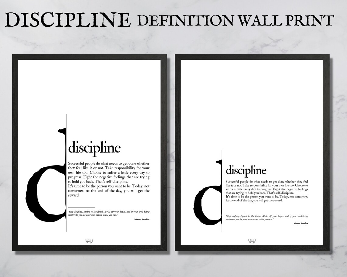 Self Discipline Quote Printable Positive Discipline Prints | Etsy